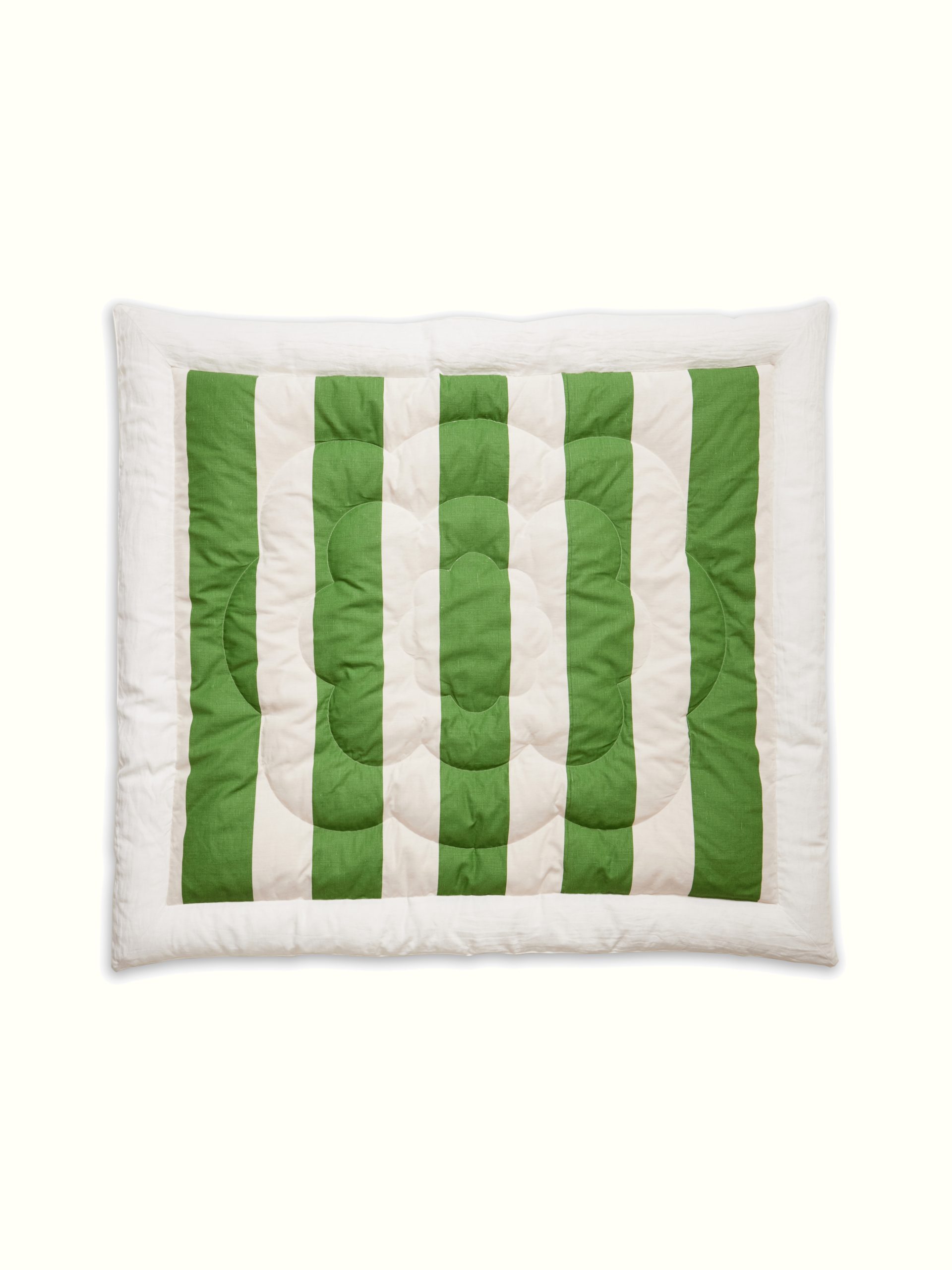 Eider down quilt by Cinny | Green stripe eiderdown